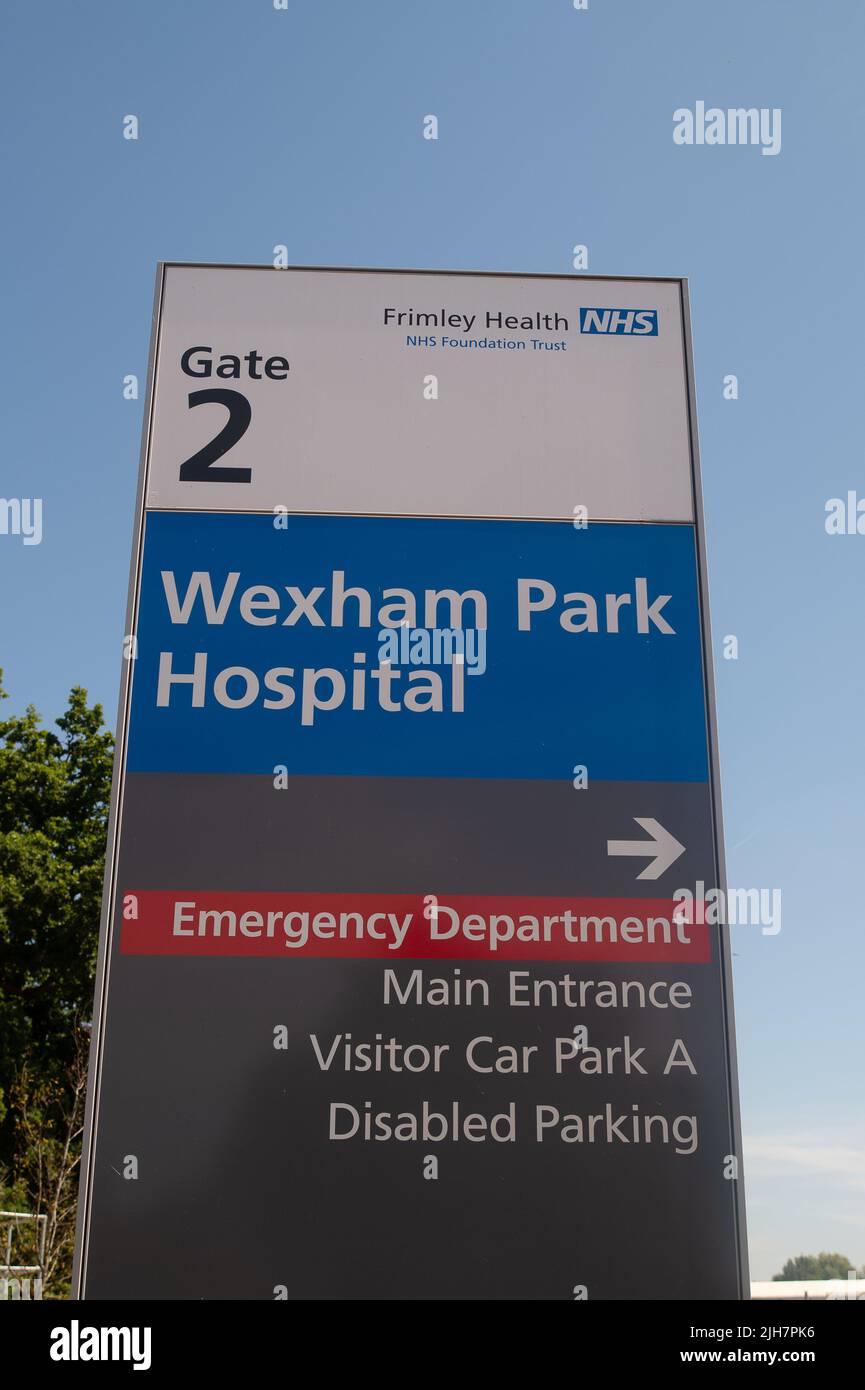 Slough, UK. 16th July, 2022. Wexham Park Hospital have reintroduced the ...