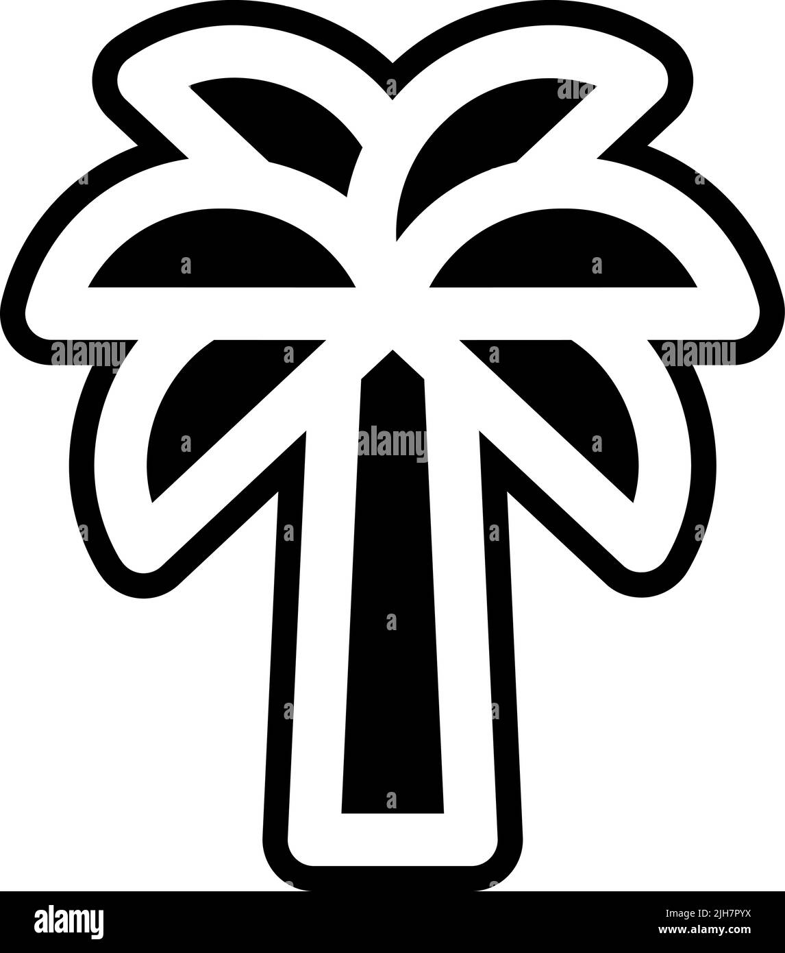 Summer holiday palm tree icon Stock Vector Image & Art - Alamy