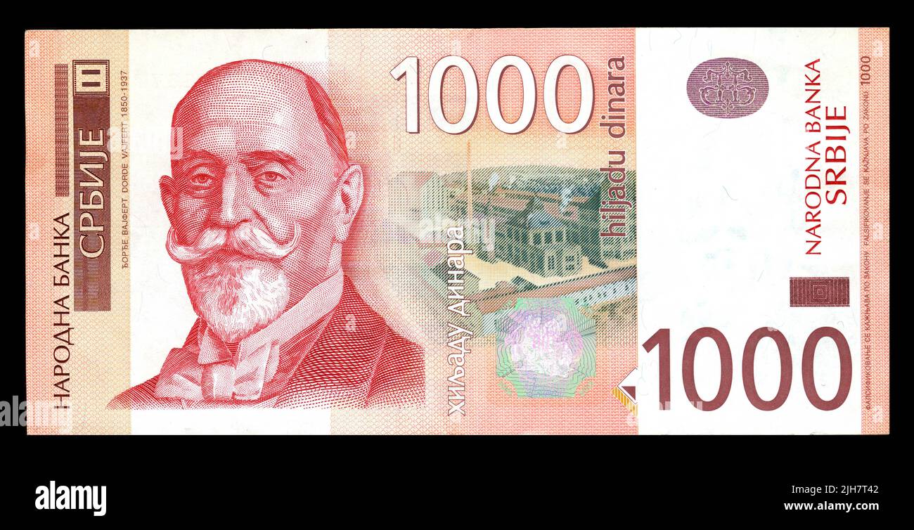 Banknote currency 1000 serbia hi-res stock photography and images - Alamy