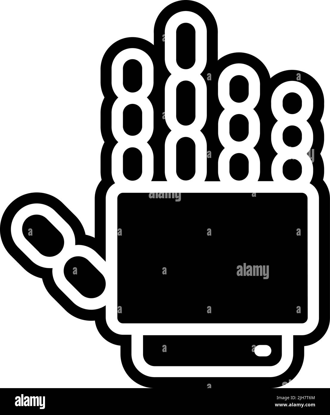 Robotic arm icon flat Black and White Stock Photos & Images - Alamy