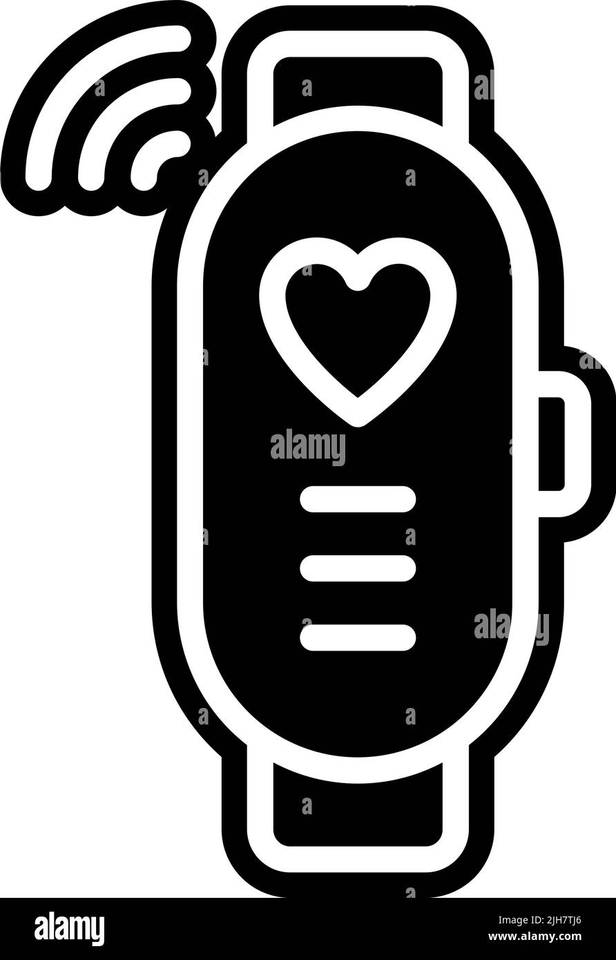 Heart rate monitor watch screen Black and White Stock Photos & Images ...