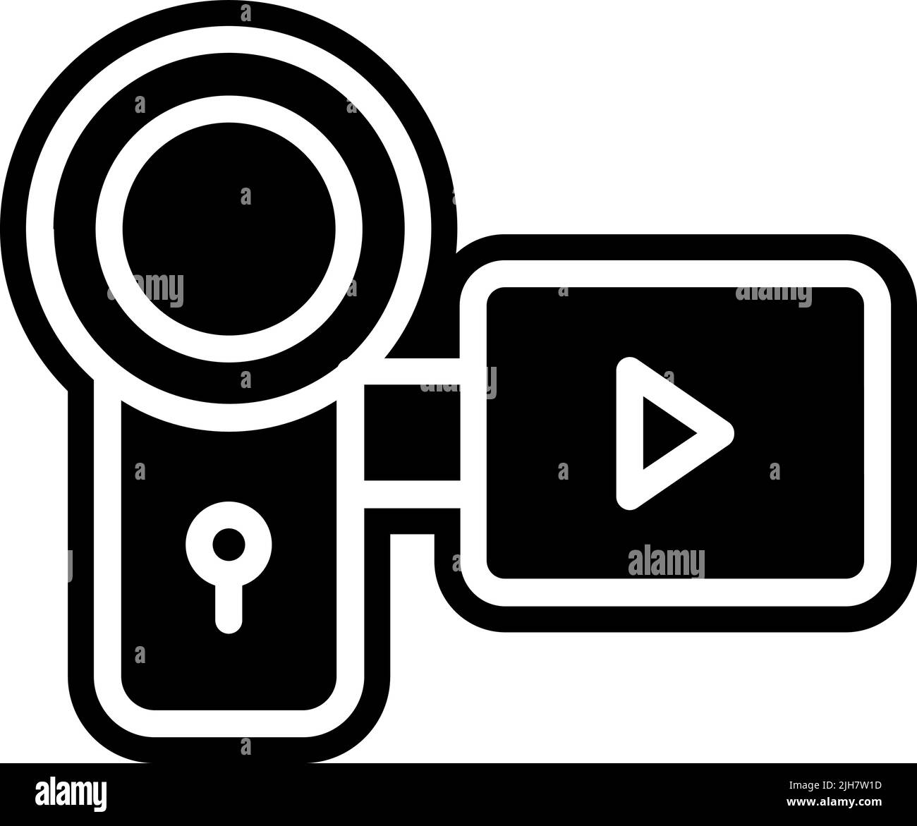 Movie camera icon Black and White Stock Photos & Images - Alamy