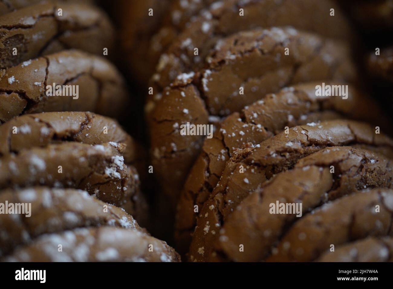 Chocolate cookies, many brown cookie Stock Photo - Alamy