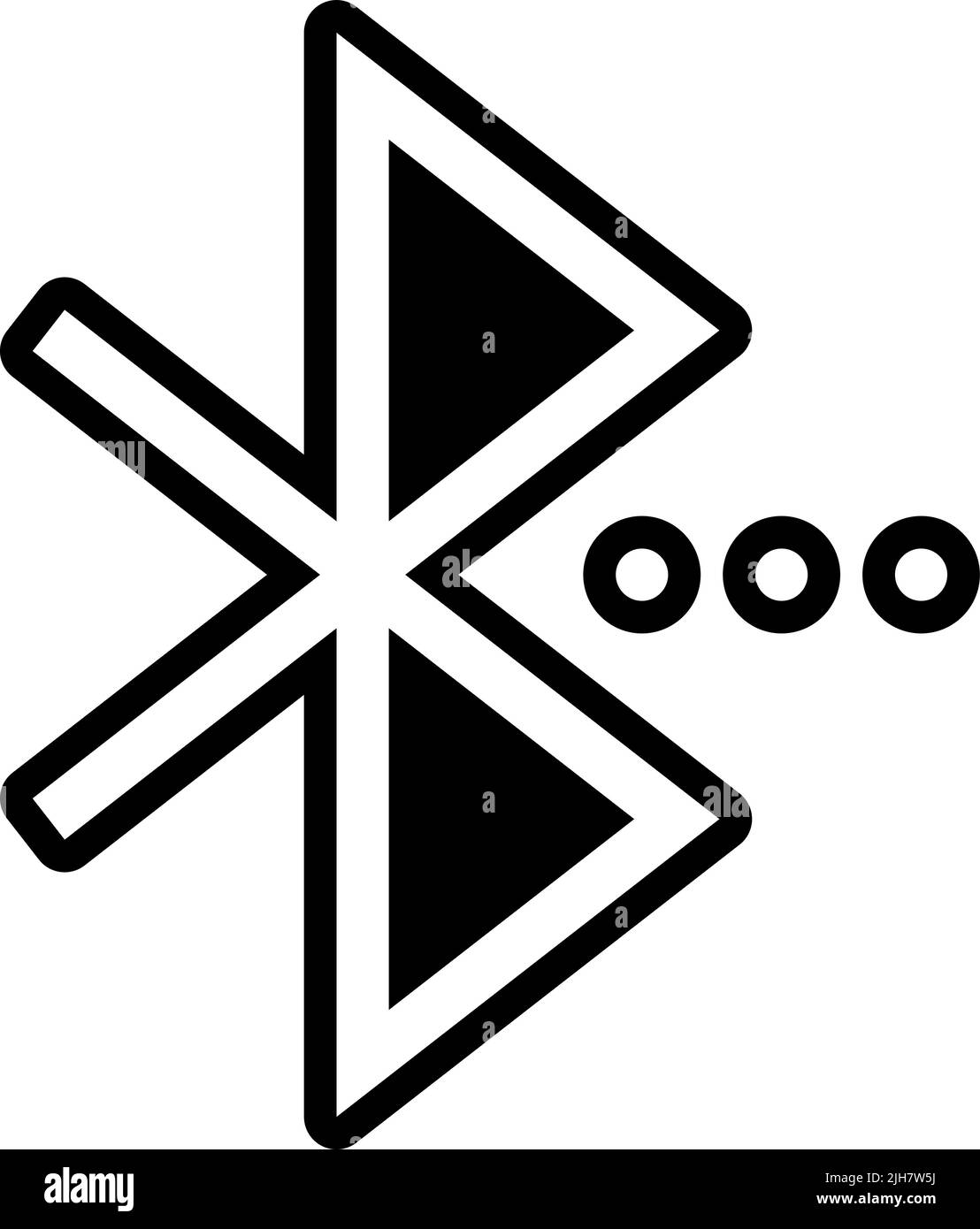Bluetooth simple vector icon Black and White Stock Photos & Images - Alamy