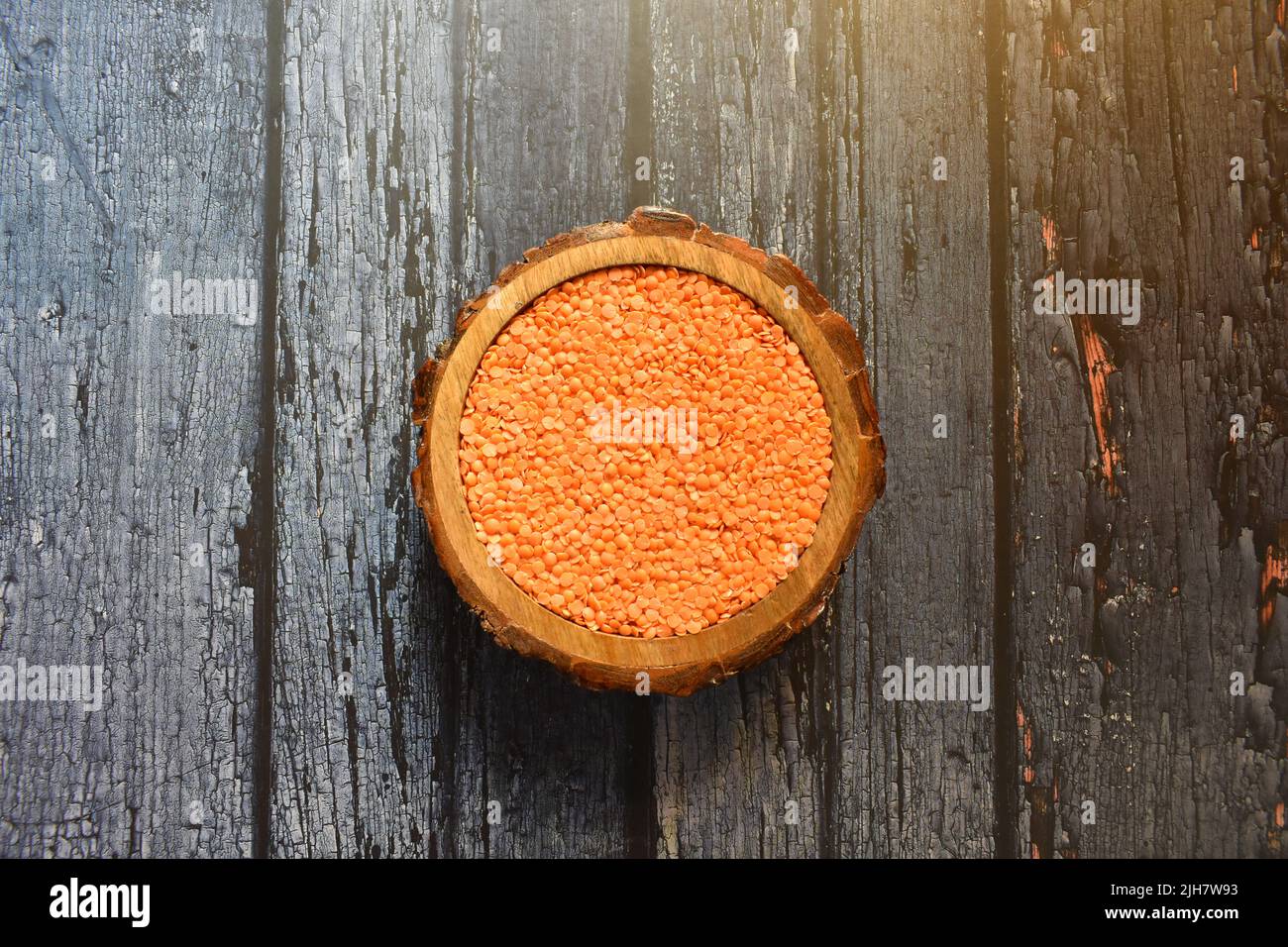 Raw split dried red Masoor lentils Stock Photo - Alamy