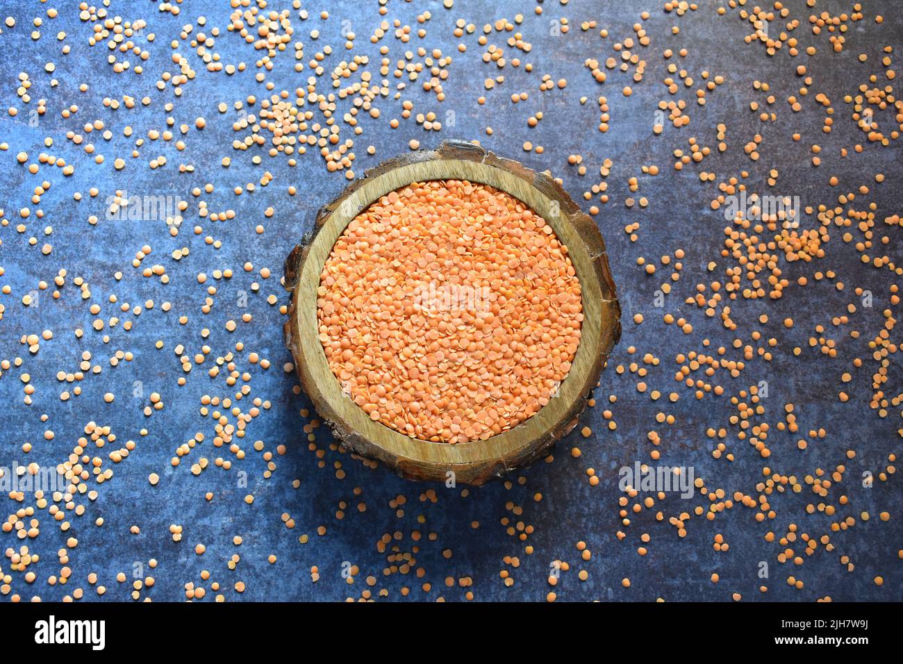 Raw split dried red Masoor lentils Stock Photo - Alamy