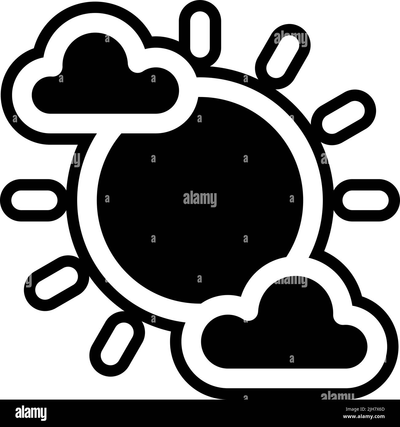 Sunny icon Black and White Stock Photos & Images - Alamy