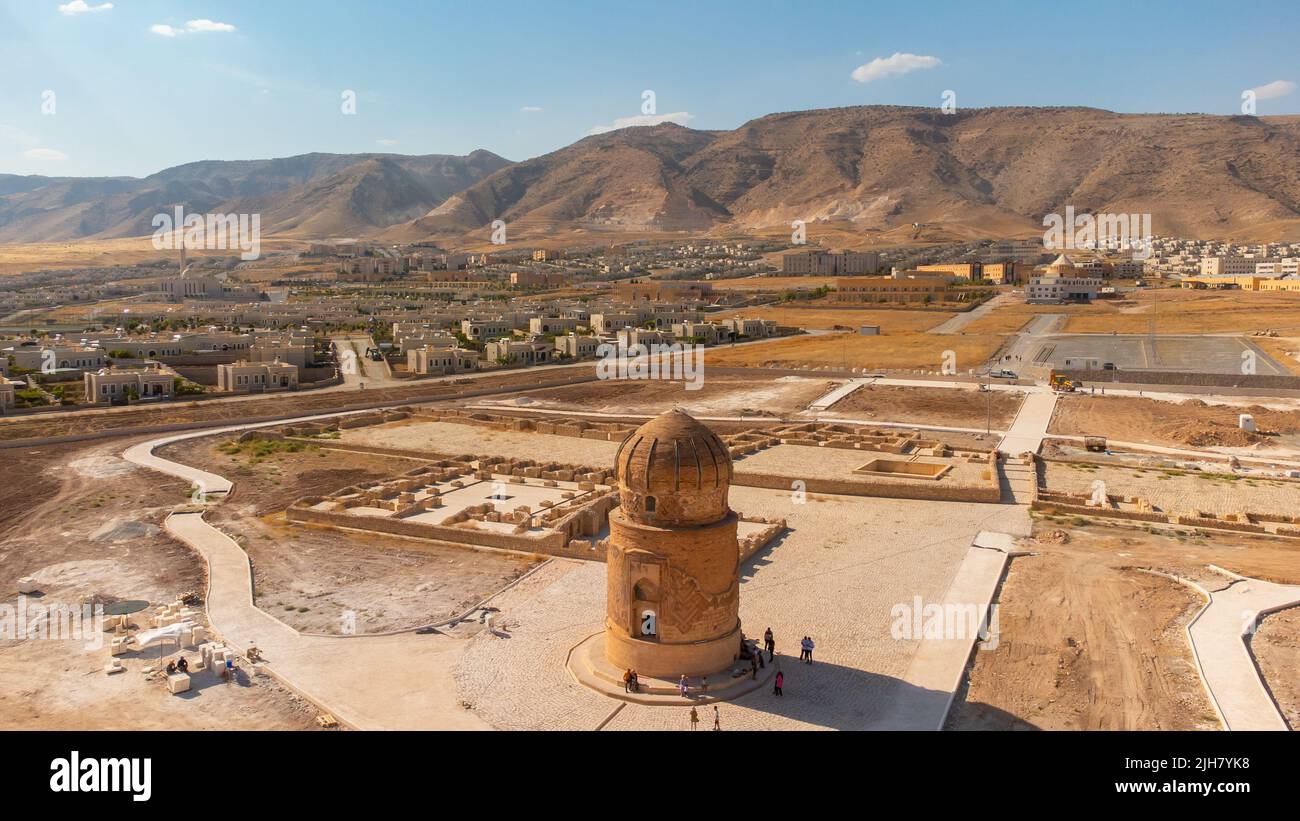 Hasankeyf, Batman, Turkey June 2022; aerial and cross photography by ...