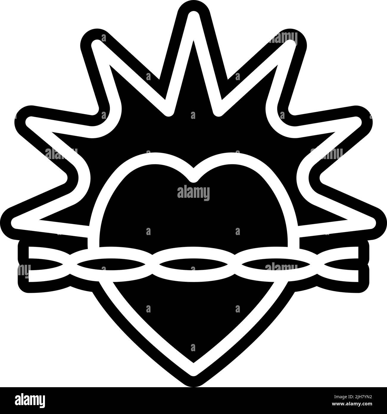 Christianity sacred heart icon Stock Vector Image & Art - Alamy