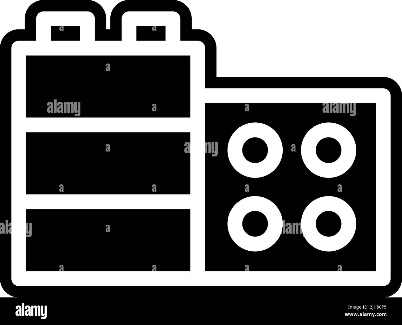 Children building tower blocks Stock Vector Images - Alamy