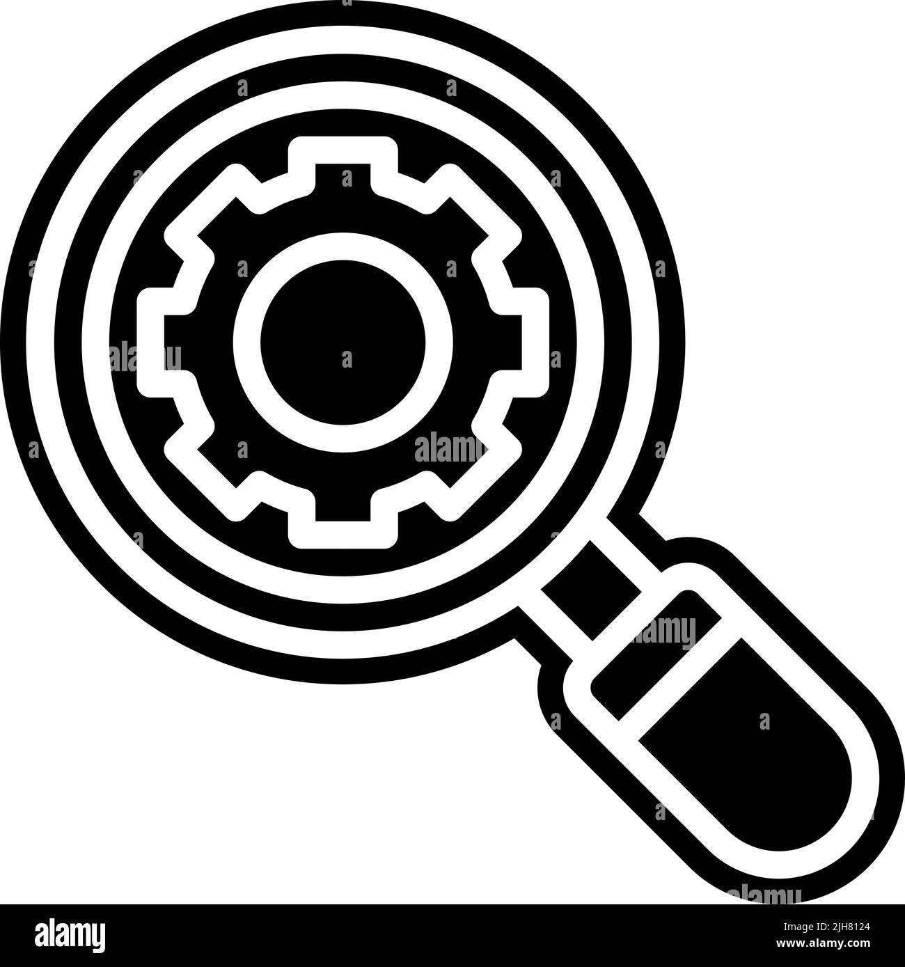 Computer diagnostics magnifying icon Stock Vector Image & Art - Alamy