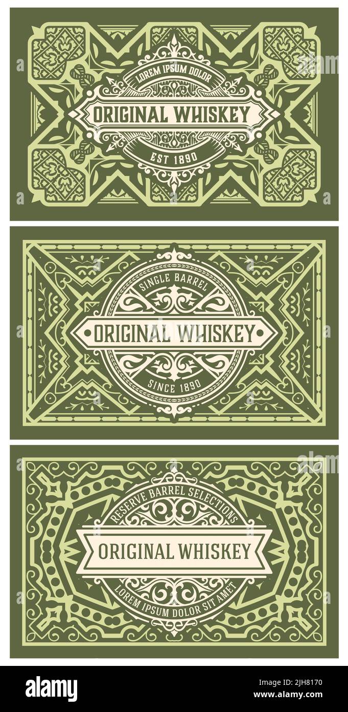 Set of 3 vintage labels for packing Stock Vector Image & Art - Alamy
