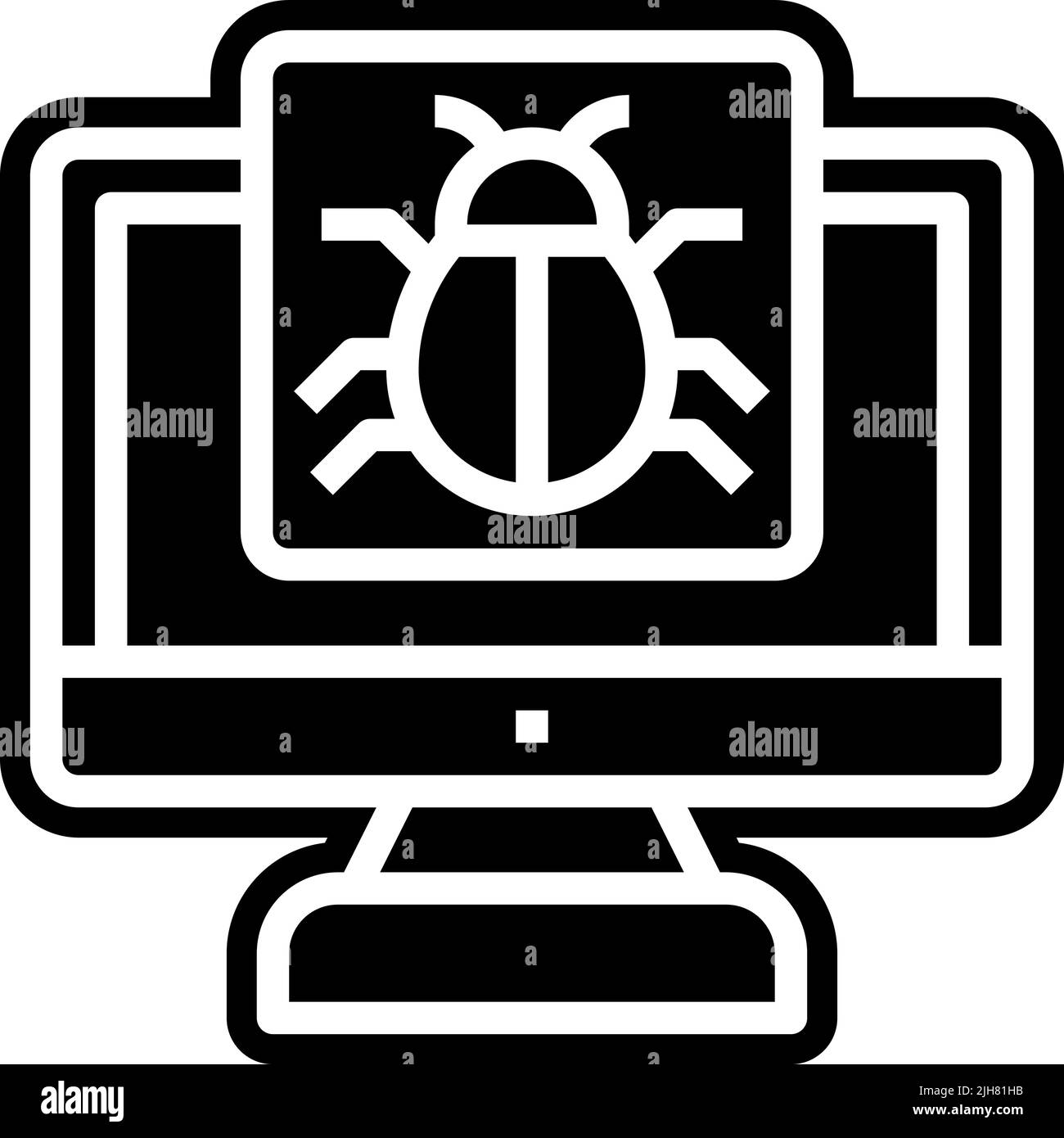 Computer diagnostics bug icon Stock Vector Image & Art - Alamy