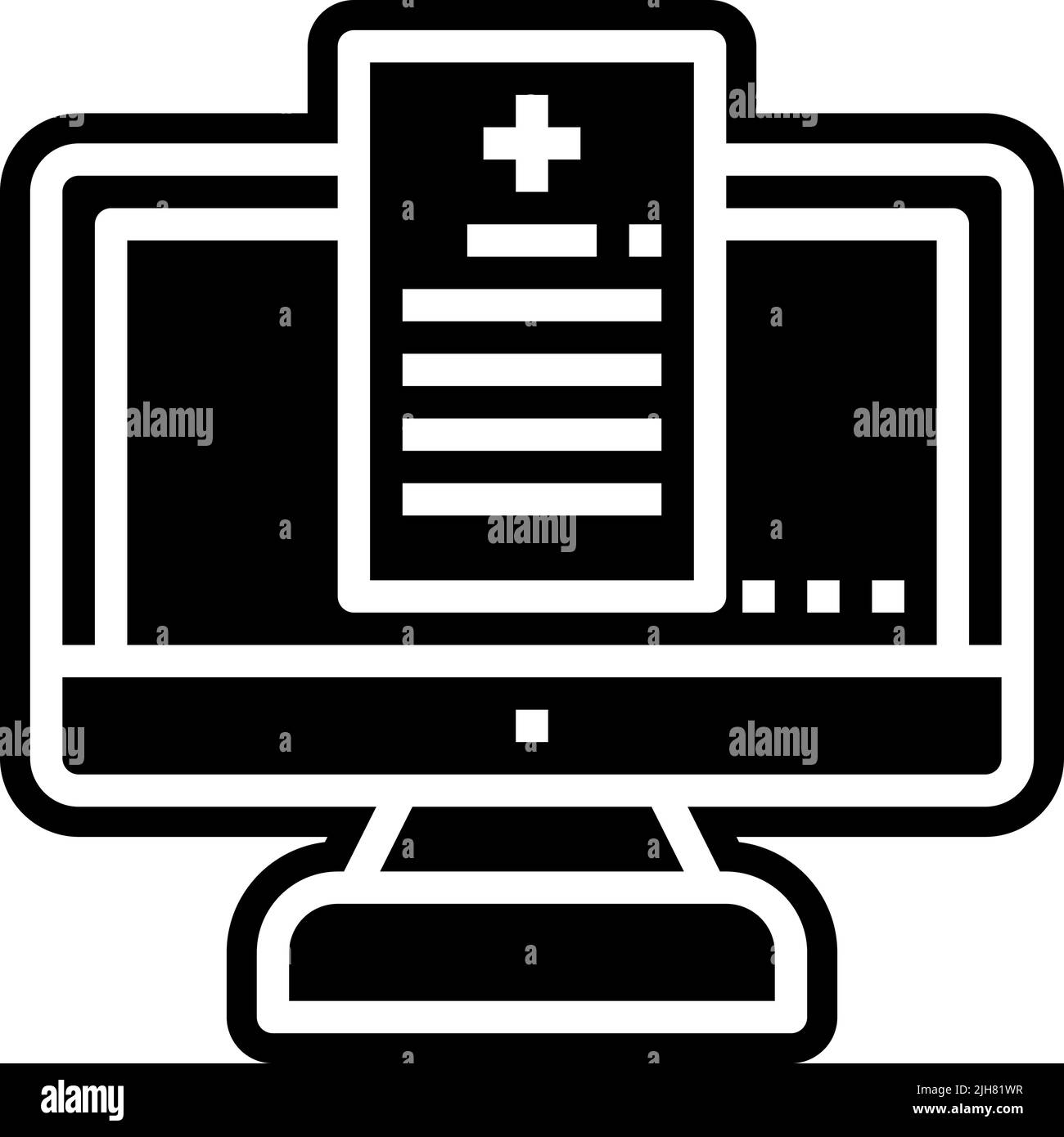 Computer diagnostics medical record icon Stock Vector Image & Art - Alamy