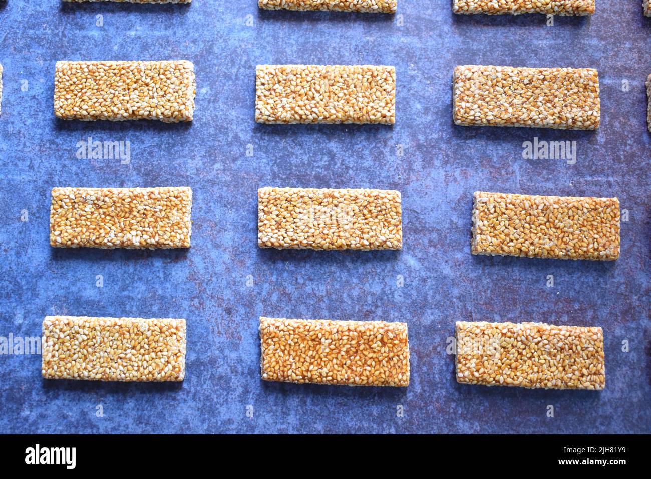 Sesame Chikki Indian brittle sweet made from sesame seeds and jaggery ...