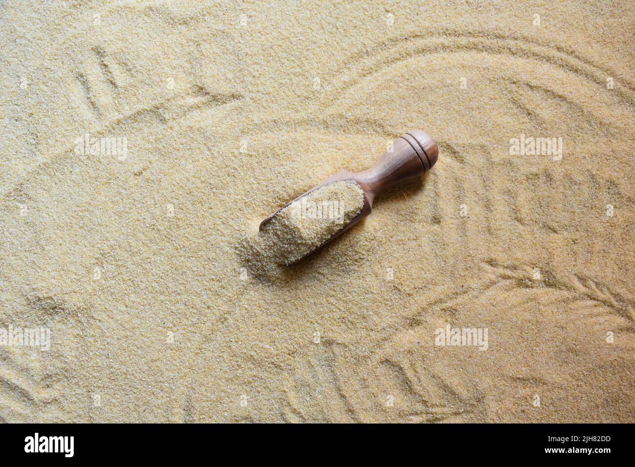 Raw coarse dried durum wheat semolina grains Stock Photo - Alamy