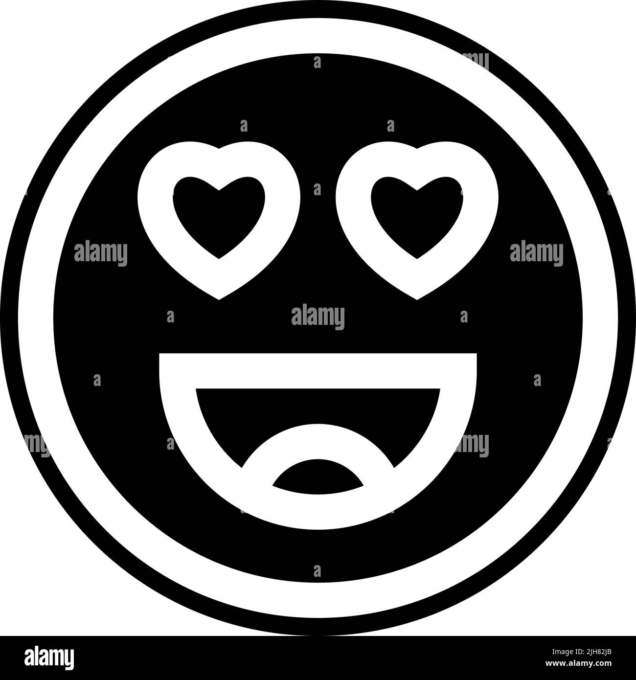 Heart eyes face emojis Stock Vector Images - Alamy