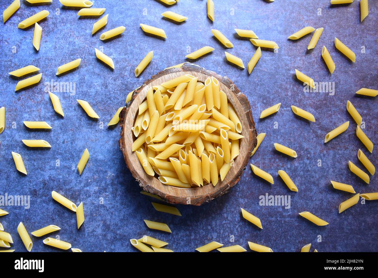 Whole dried Penne rigate pasta Stock Photo - Alamy