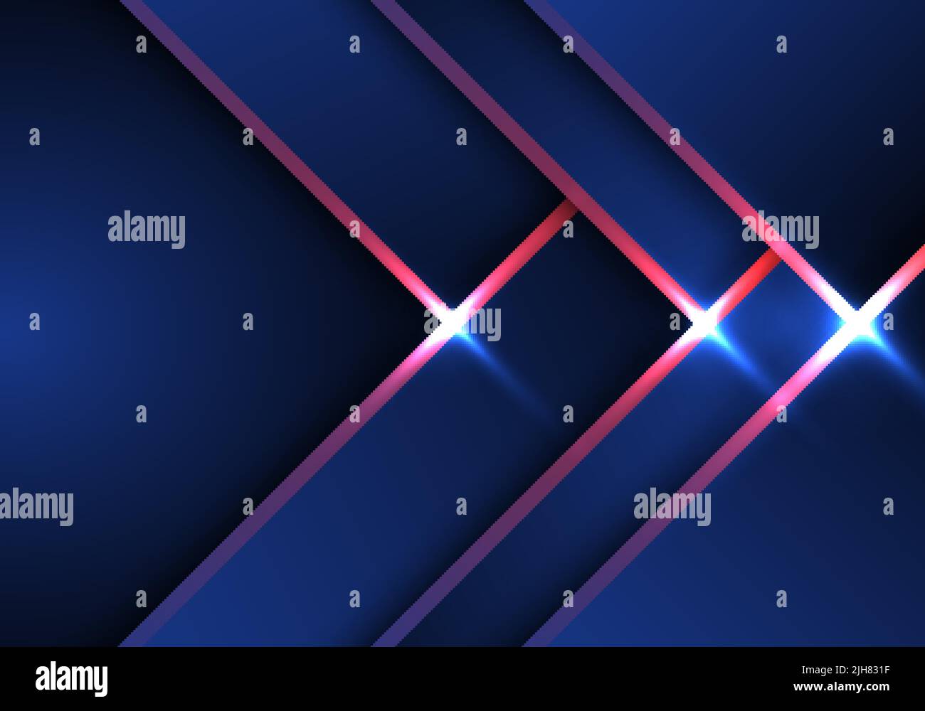 Abstract technology concept blue and red arrow stripes pattern ...