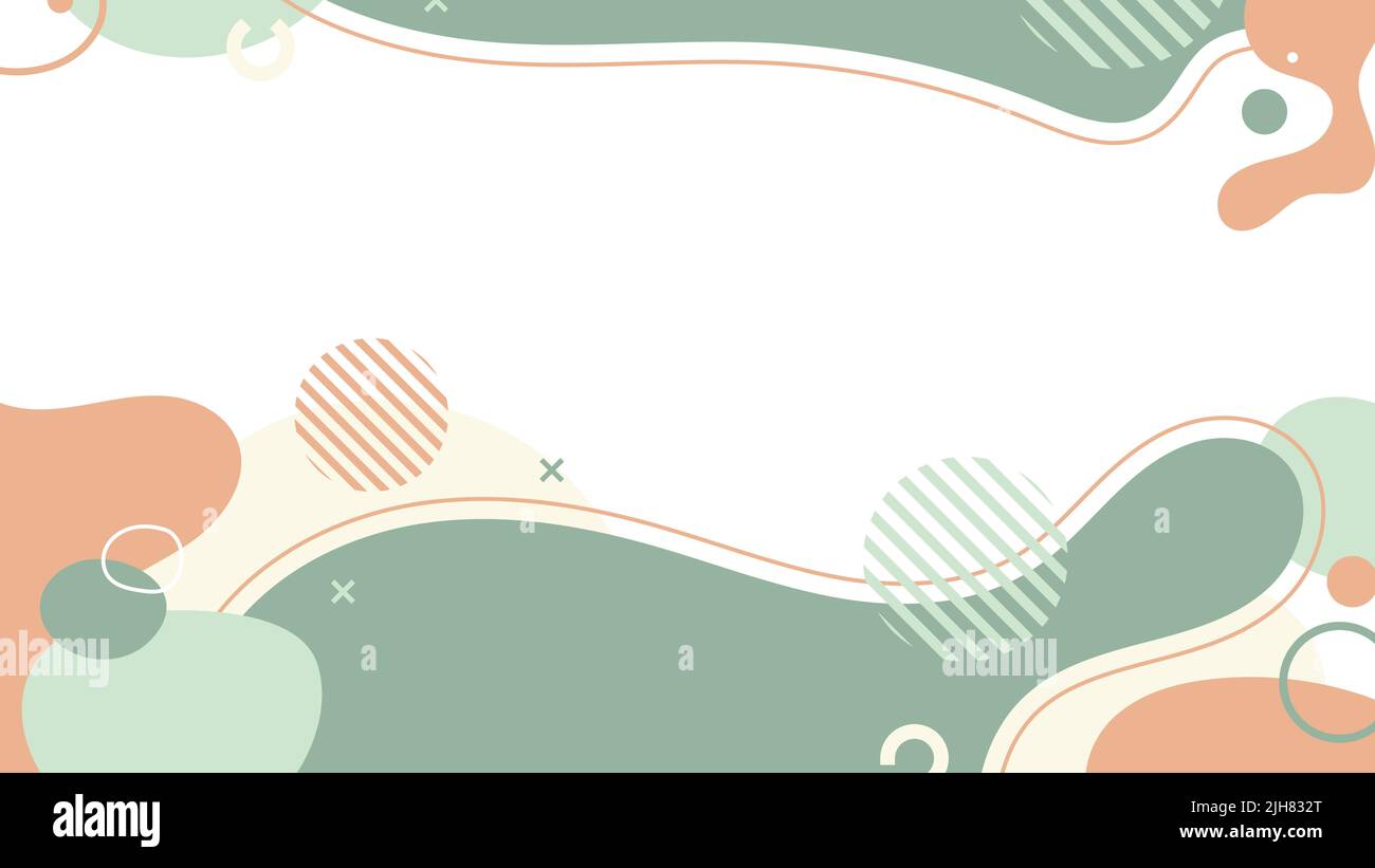 Abstract Modern Template Pastel Color Organic Dynamic Shapes Elements Compositions Of Colored