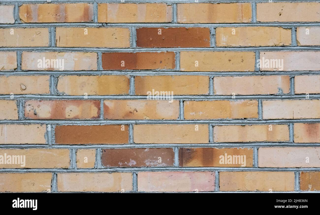 Brick wall. Background of bright red bricks. Classic industrial ...
