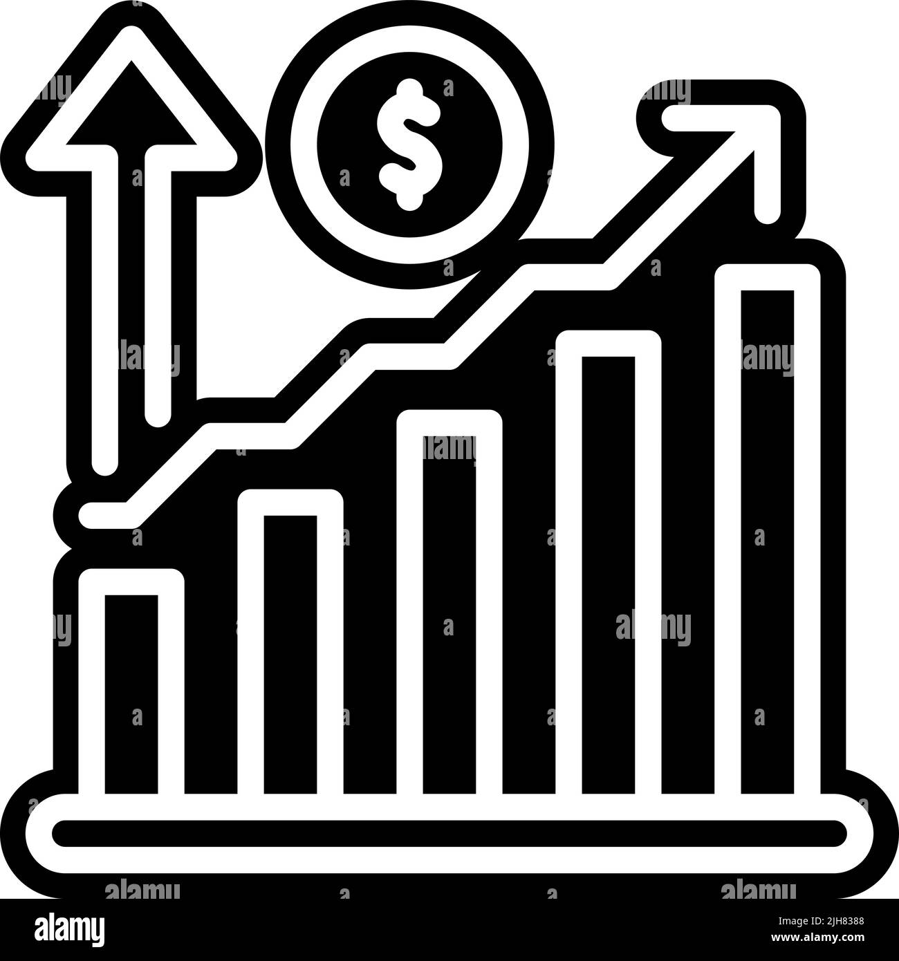 Finance increase icon Stock Vector Image & Art - Alamy
