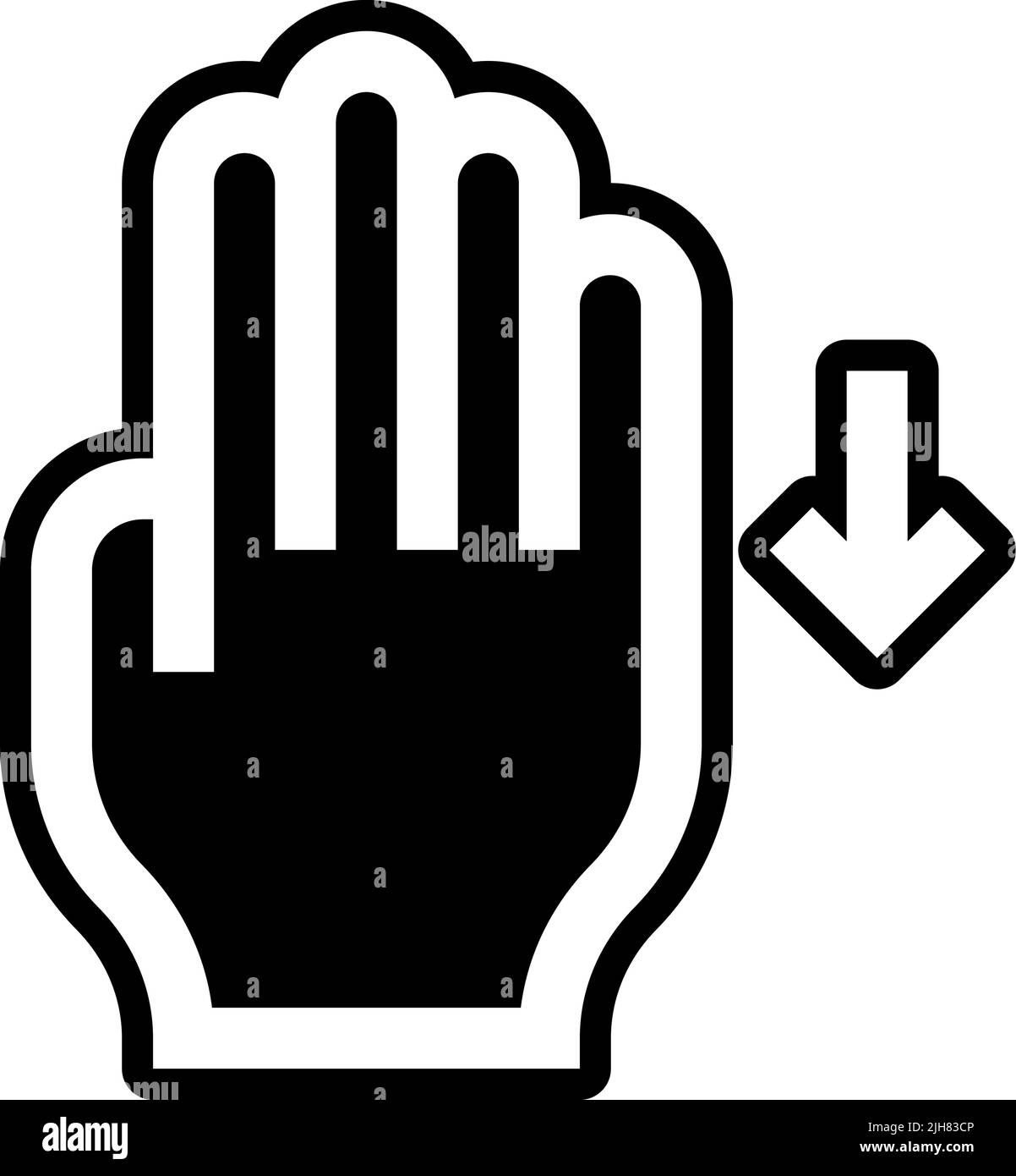 Hand gestures down icon Stock Vector Image & Art - Alamy