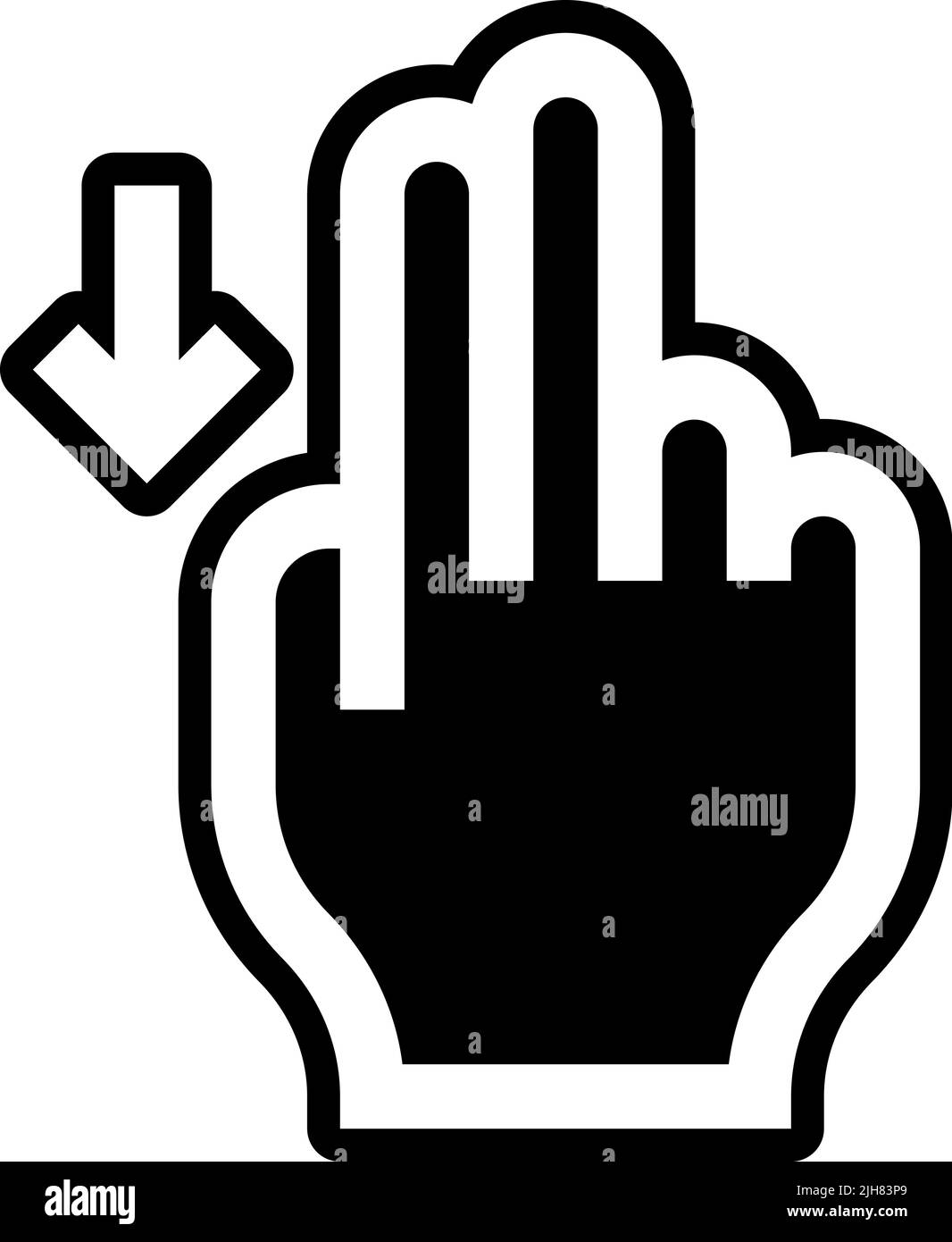 Hand gestures down icon Stock Vector Image & Art - Alamy