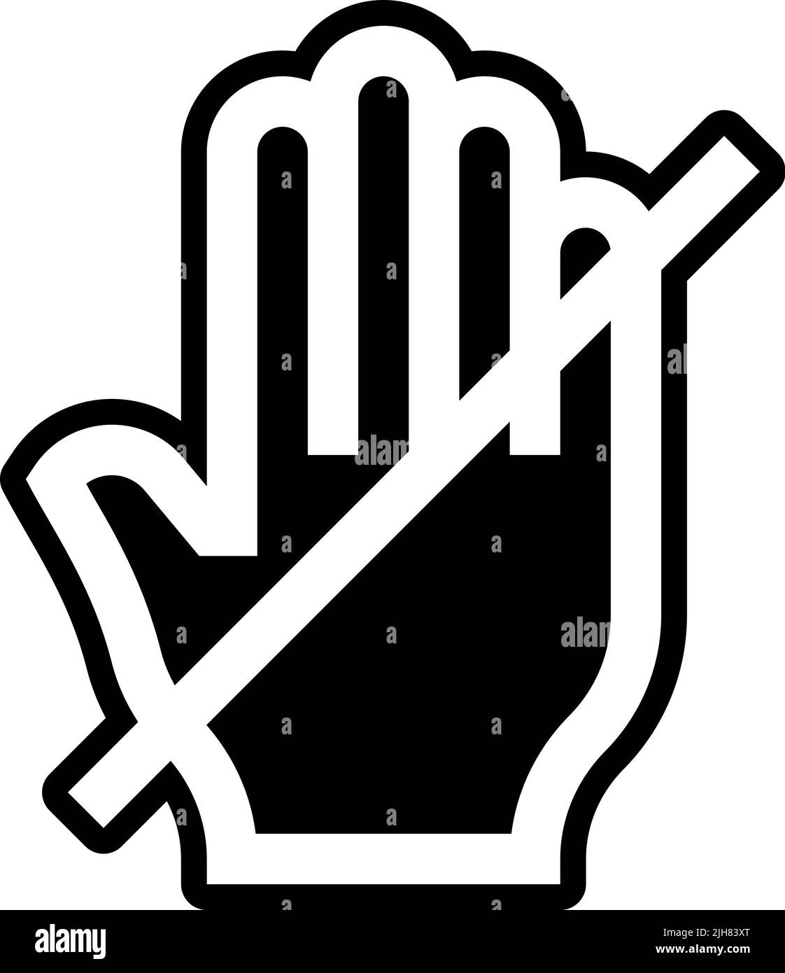 Hand gestures prohibition icon Stock Vector Image & Art - Alamy
