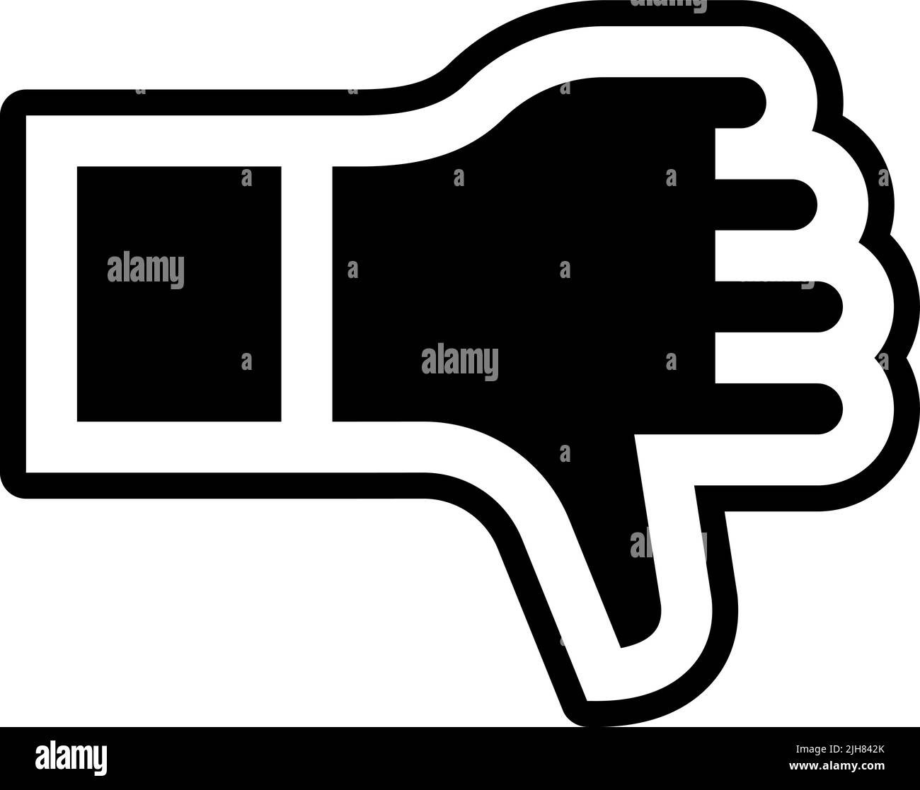 Hand gestures thumbs down icon Stock Vector Image & Art - Alamy