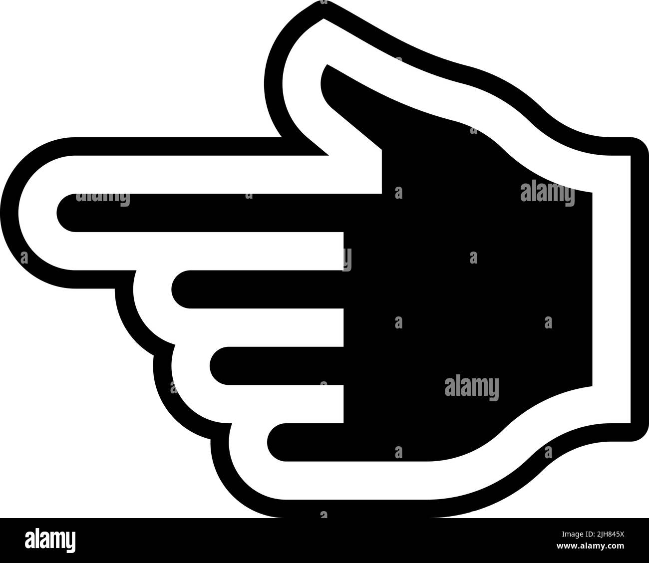 Hand gestures pointing left icon Stock Vector Image & Art - Alamy