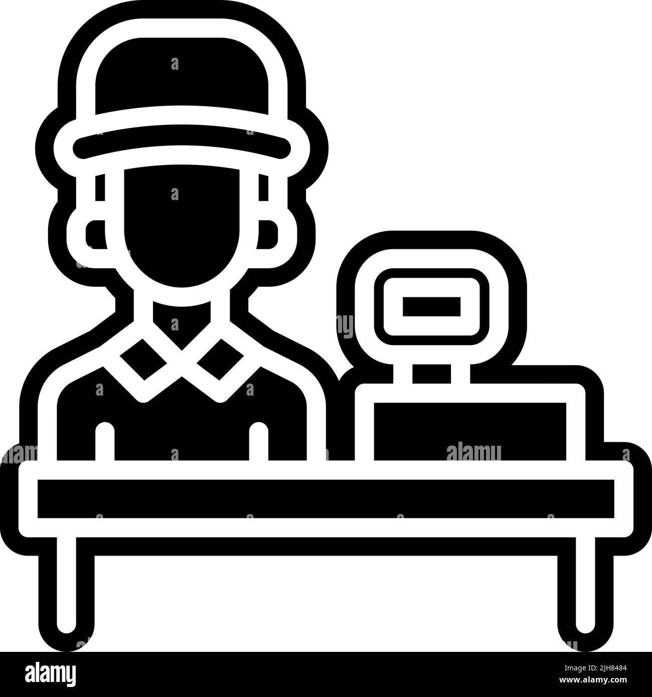 Grocery cashier icon Stock Vector Image & Art - Alamy