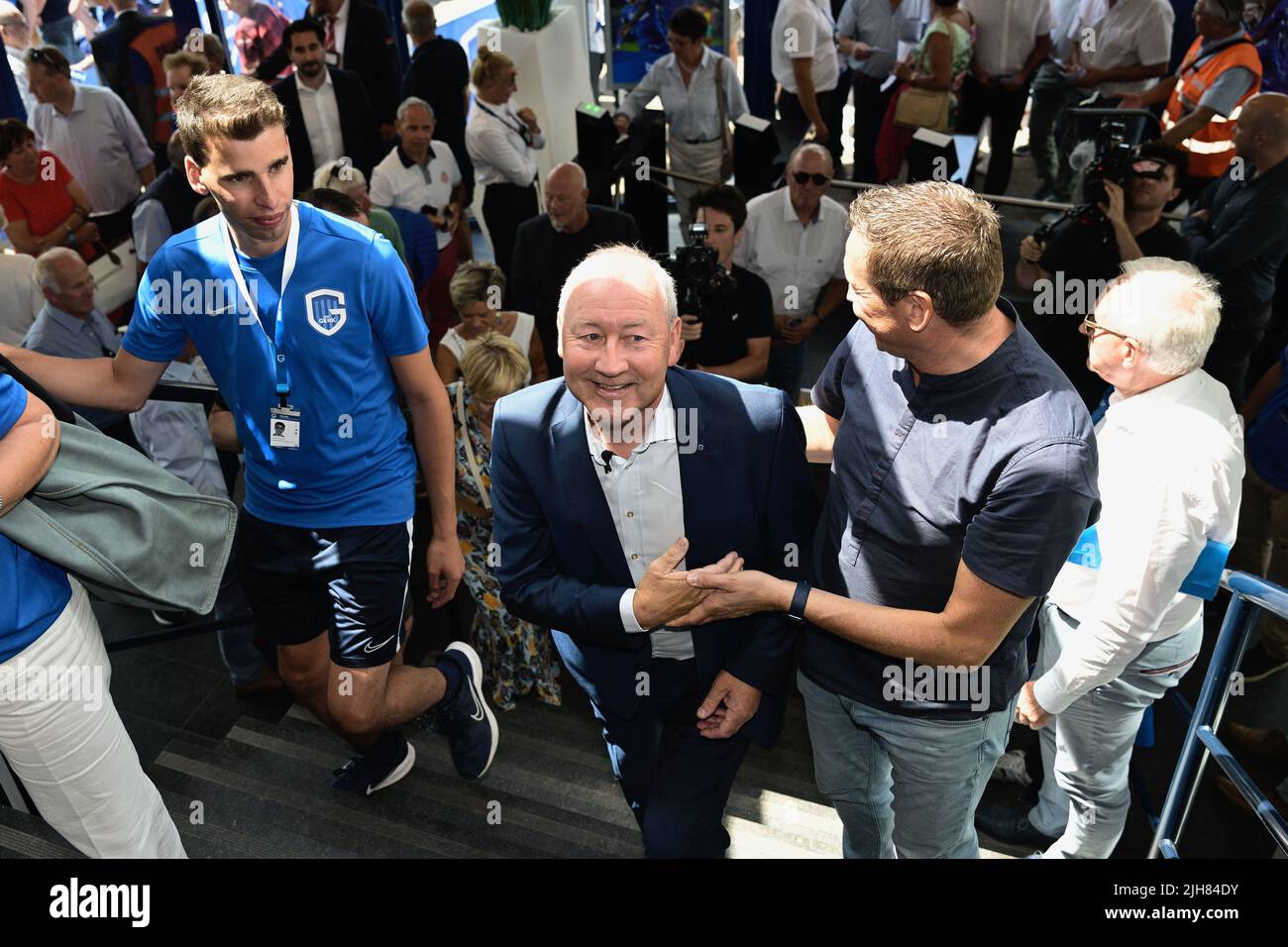 Genk's Pierre Denier pictured during the fanday of KRC Genk, Saturday ...
