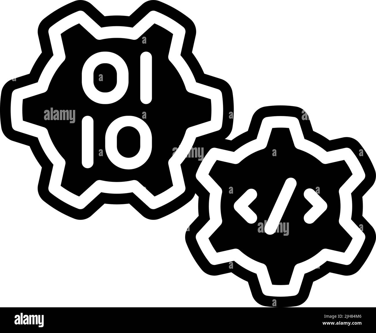 Icon robot code Stock Vector Images - Alamy