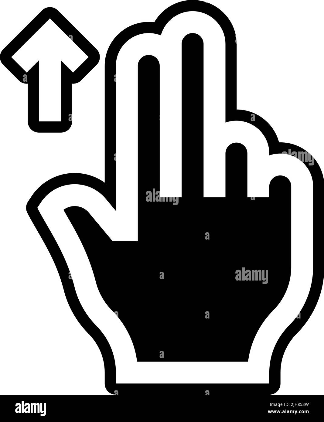 Left hand thumb up Black and White Stock Photos & Images - Alamy