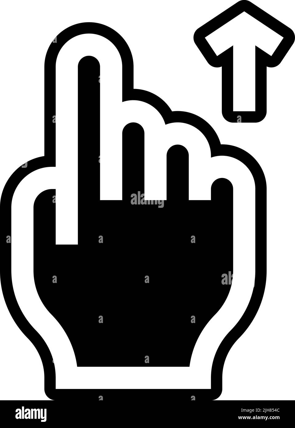 Hand gestures scroll icon Stock Vector Image & Art - Alamy