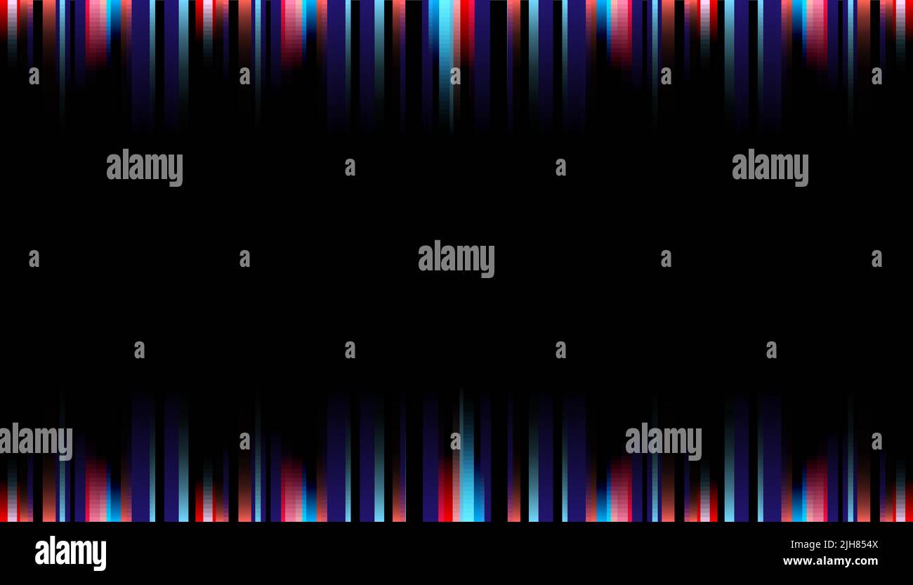 Abstract vibrant stripe lighting vertical lines blue and red color on ...