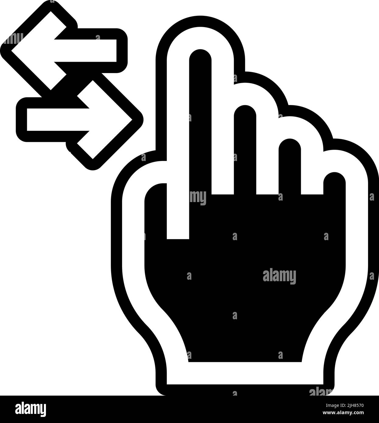 Hand gestures scroll icon Stock Vector Image & Art - Alamy