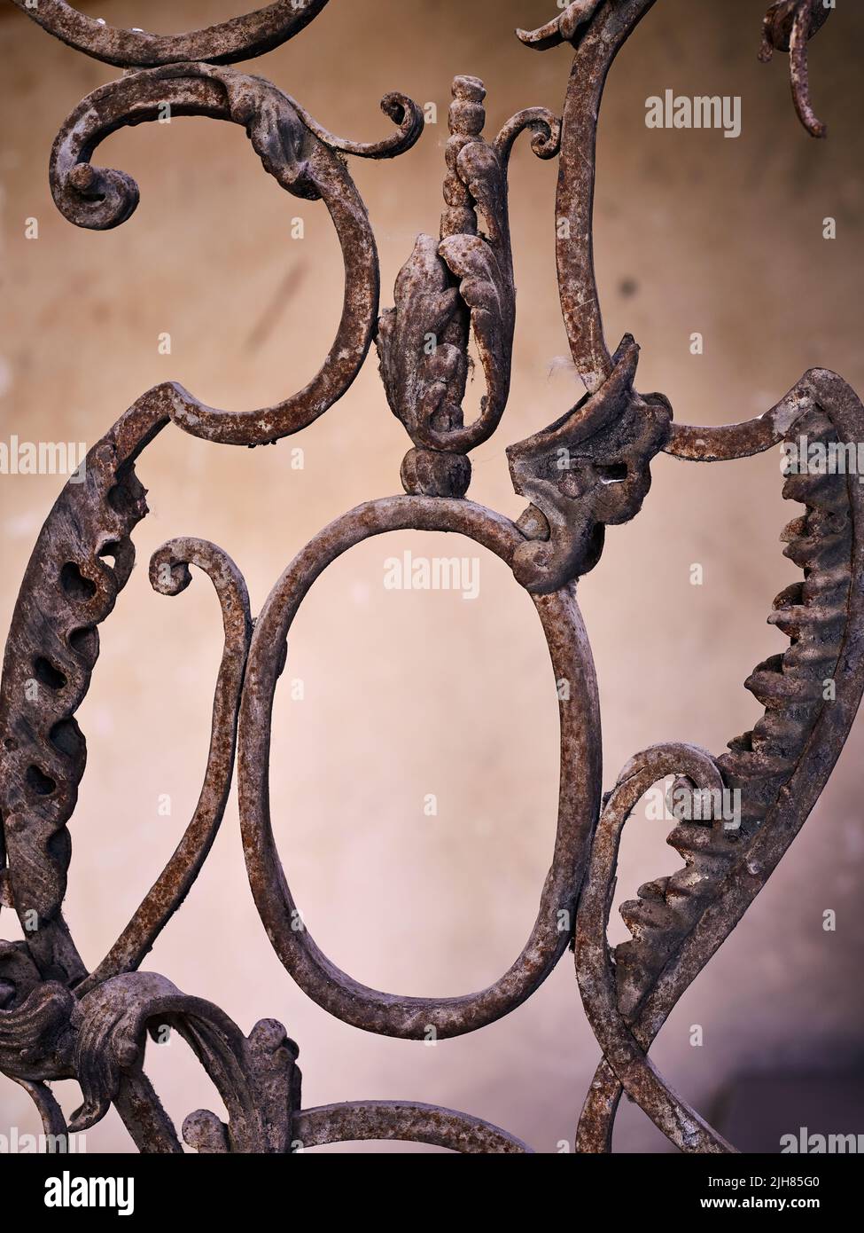 Detail of old rusty metal railing, texture, background Stock Photo - Alamy