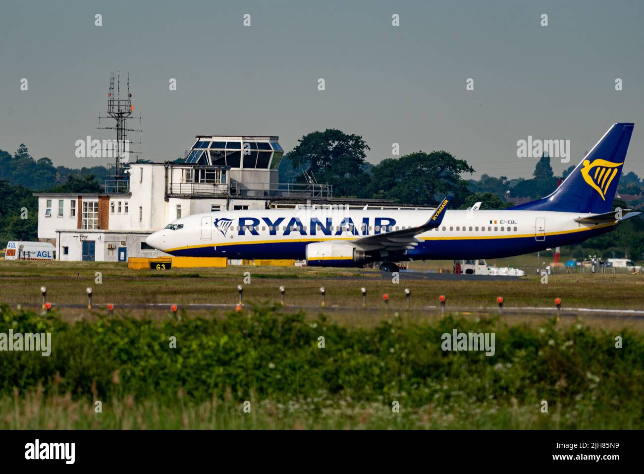 Ryanair Taxing Back To Terminal 1 Bournemouth Airport With Control ...