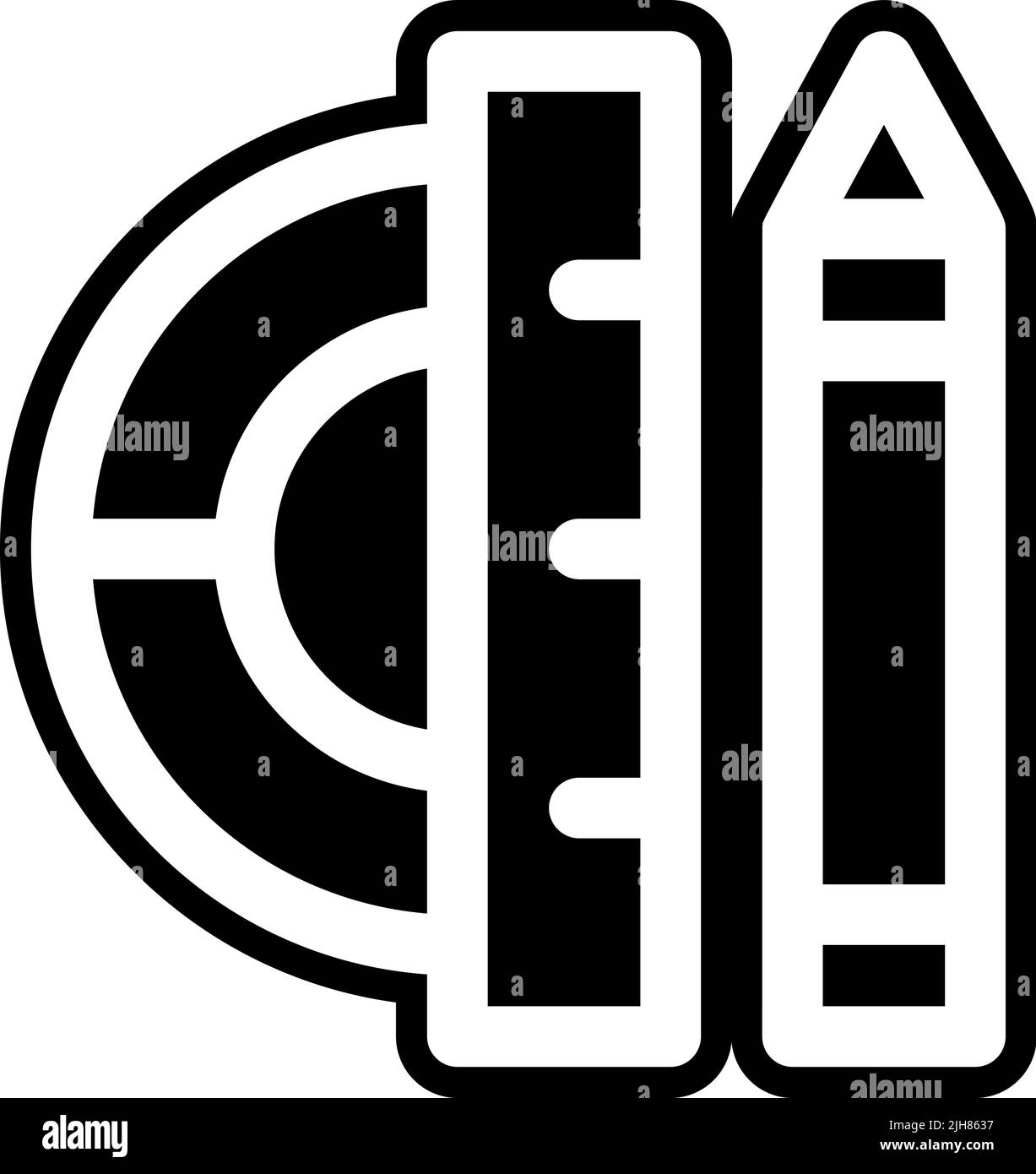 Learning ruler icon Stock Vector Image & Art - Alamy