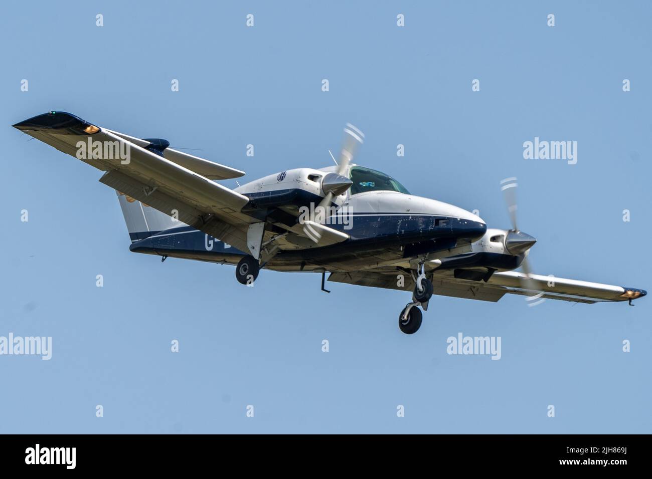 Beech 76 Duchess Landing Runway 26 Bournemouth Airport Stock Photo - Alamy