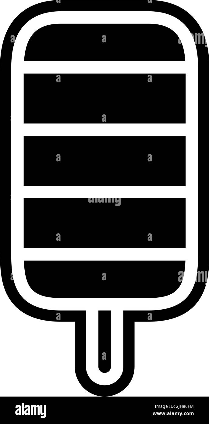 Popsicle ice isolated icon Black and White Stock Photos & Images - Alamy