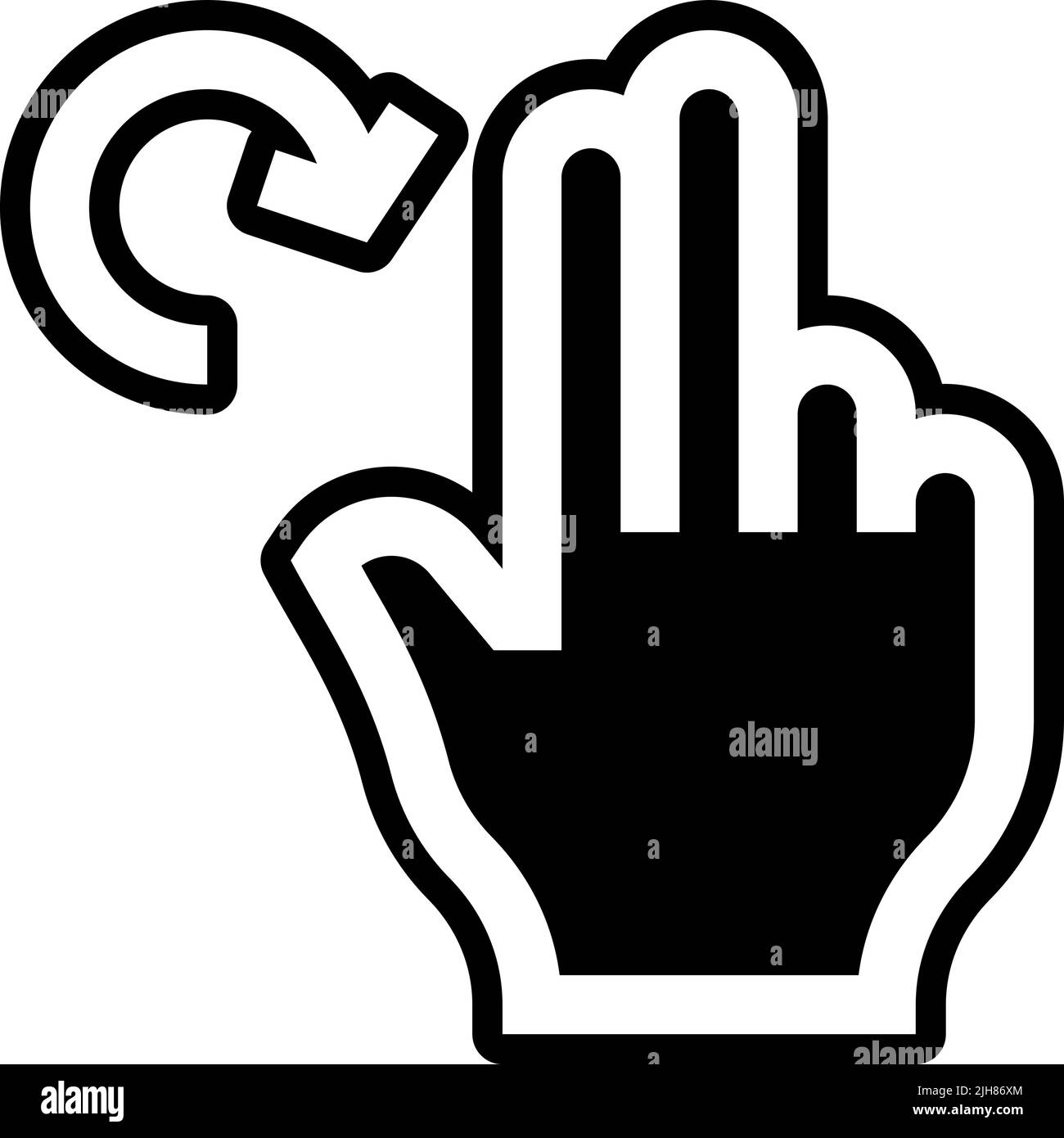 Hand gestures rotate icon Stock Vector Image & Art - Alamy
