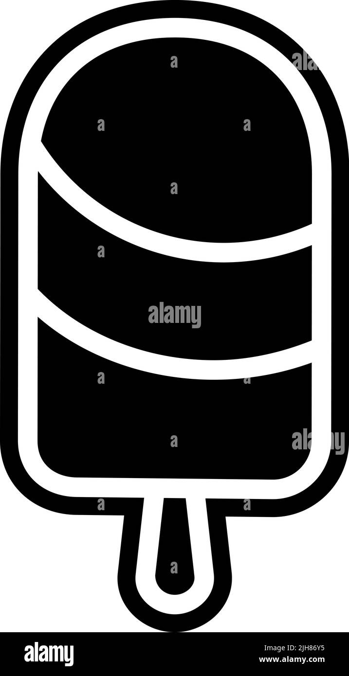 Ice lolly icon cartoon Black and White Stock Photos & Images - Alamy