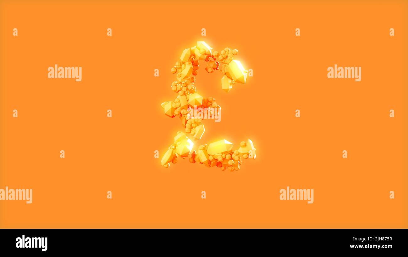 pound symbol on orange background - design warm crystals alphabet ...