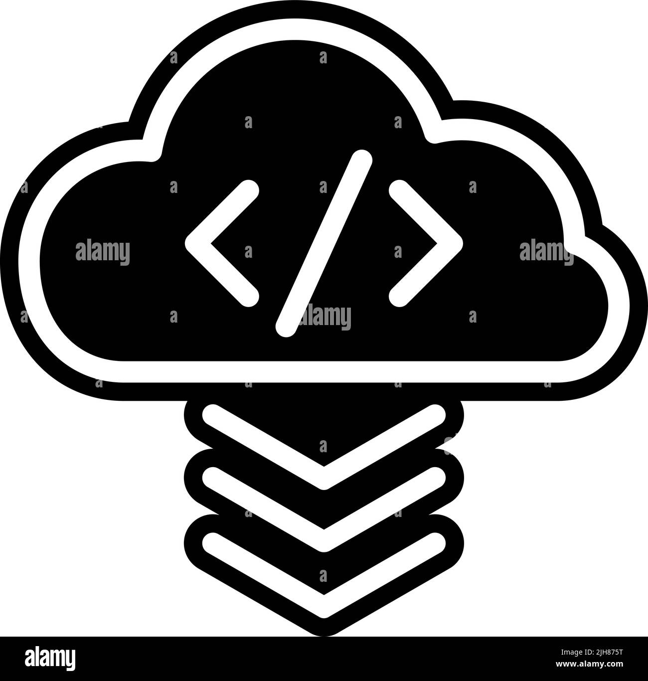 Ai data cloud icon Black and White Stock Photos & Images - Alamy