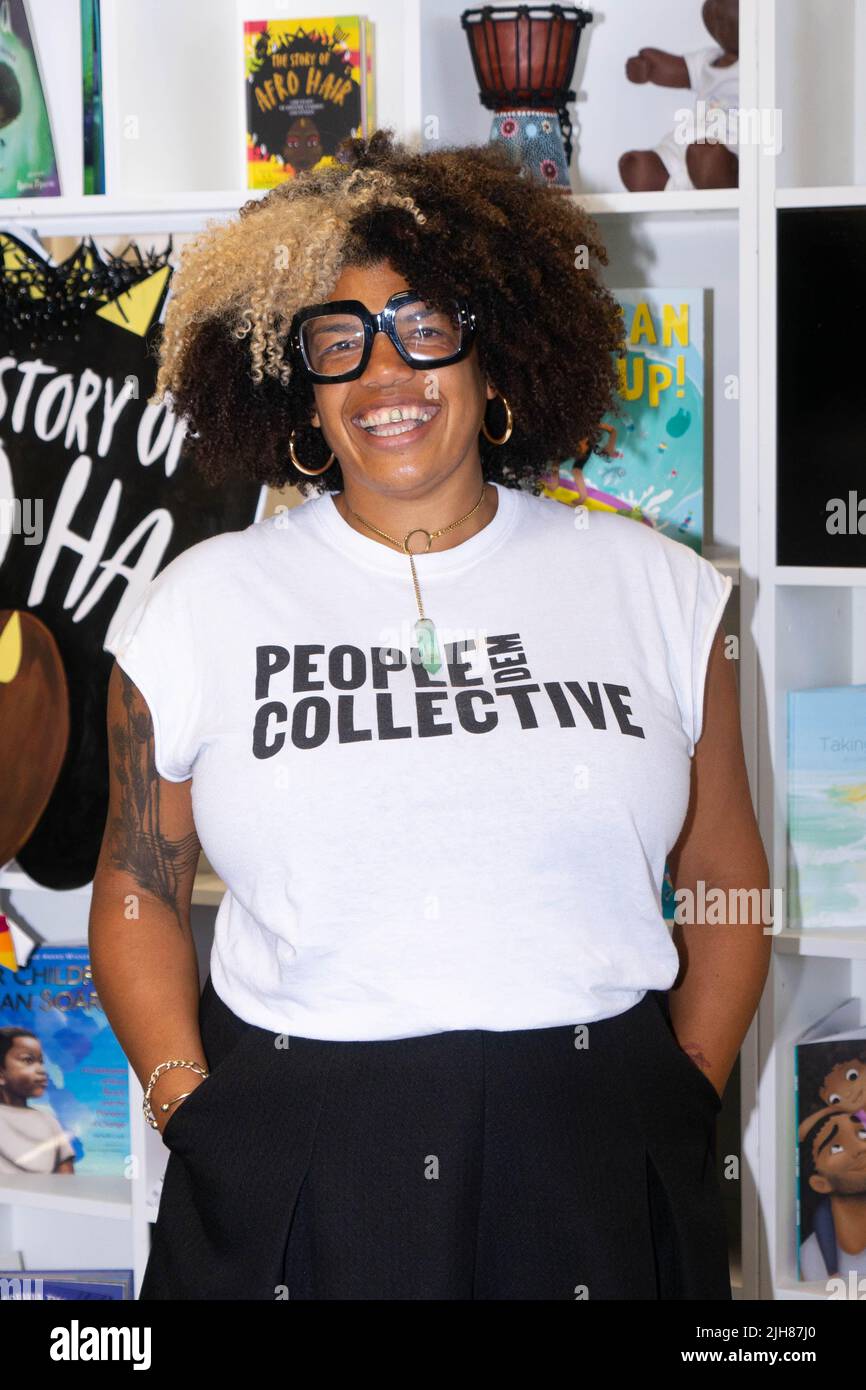 July 16th 2022. Margate, UK. Kelly Abbott, Co-founder of People Dem ...
