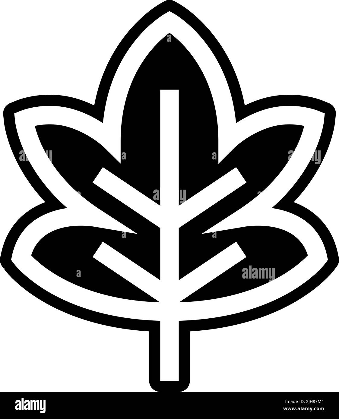 Maple leaf with white detail Stock Vector Images - Alamy