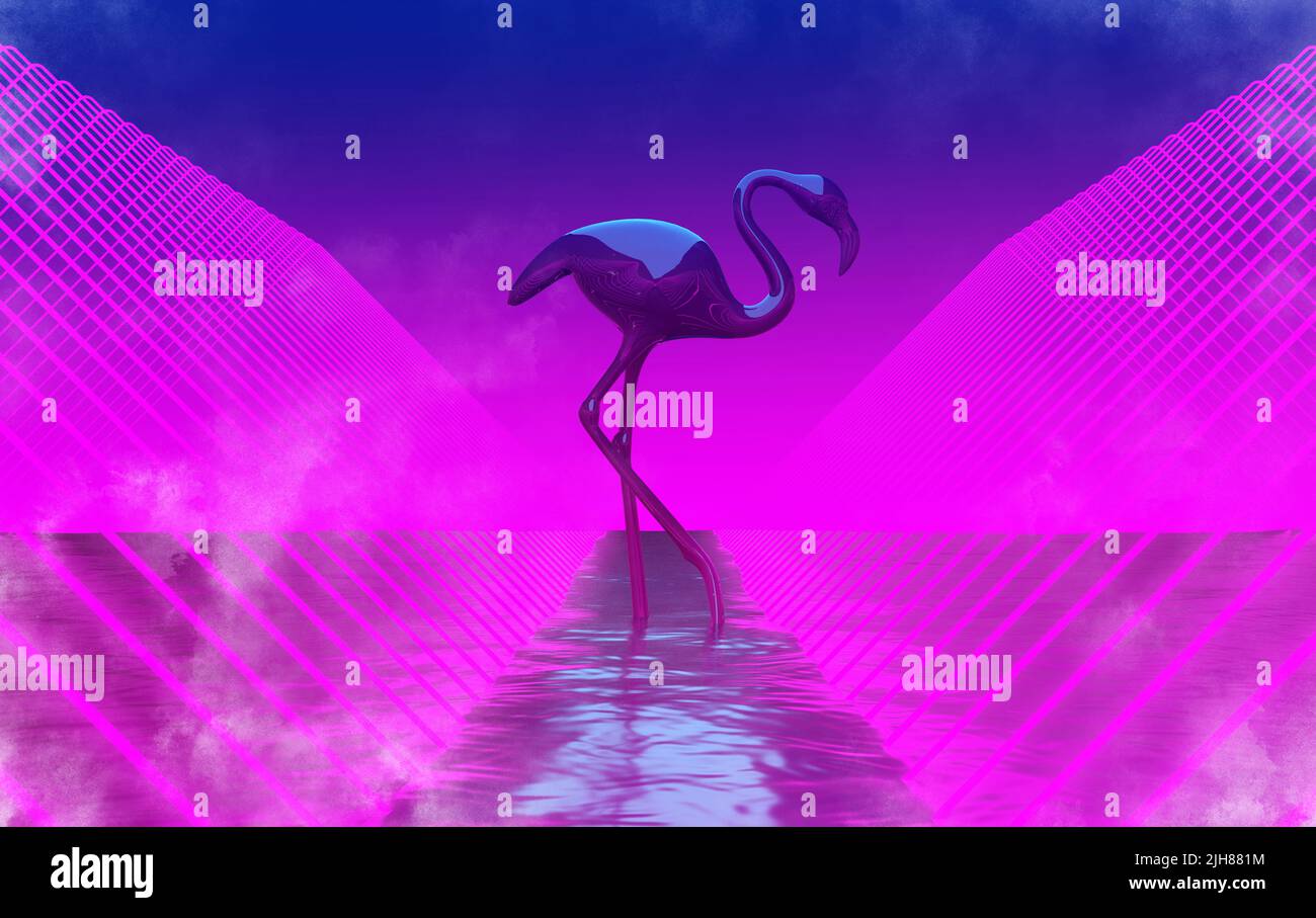 Illuminated flamingos hi-res stock photography and images - Alamy